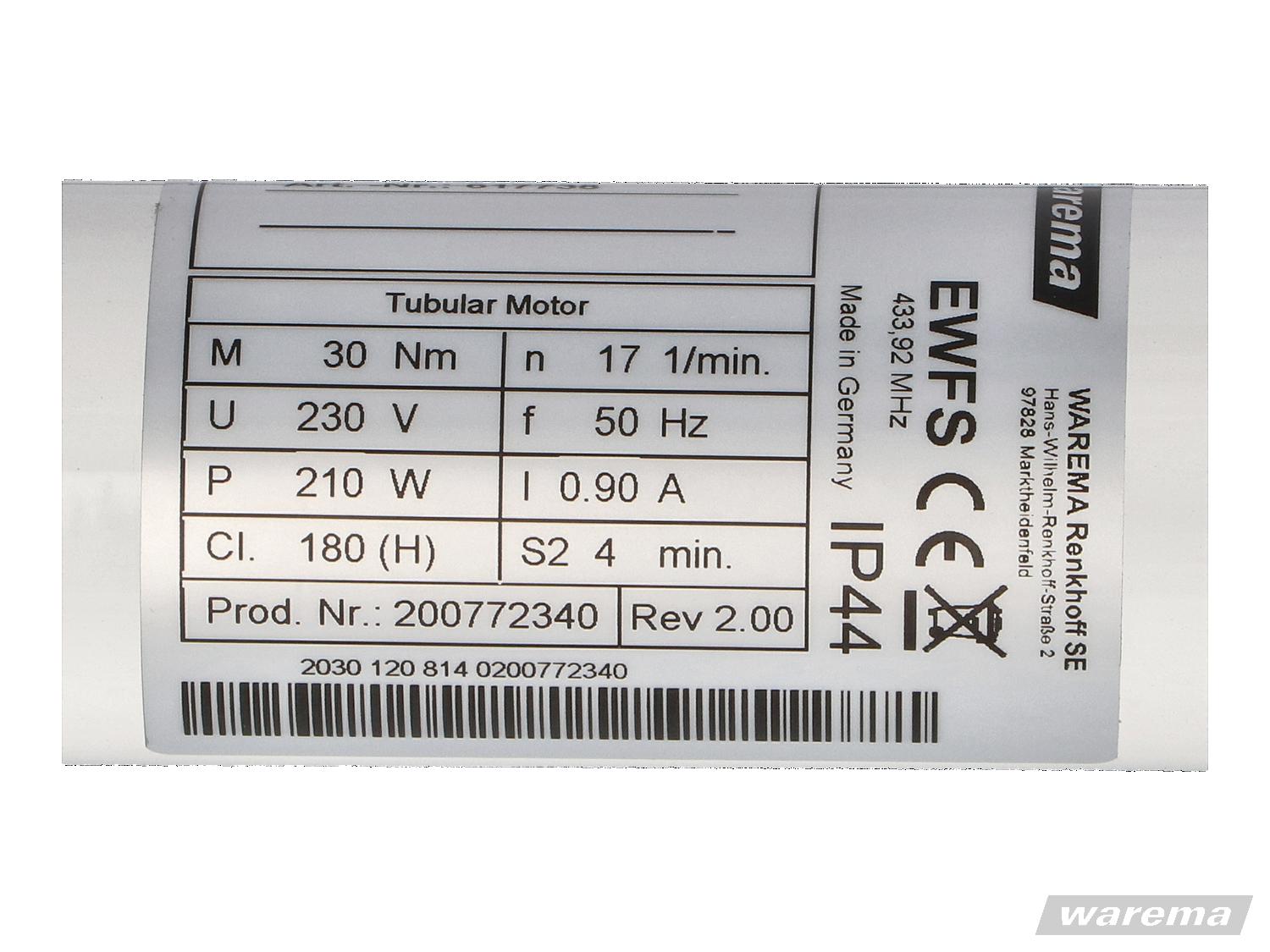 WAREMA W-RT 30/17 EWFS-Funk-Rollladenmotor #617738