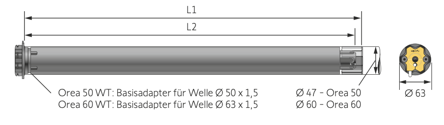 Somfy Orea 60 WT 85/17 Markisenmotor DS78 #1183181